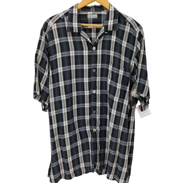 COMME des GARCONS HOMME(コムデギャルソンオム) 90s チェック柄 レーヨン オープンカラー  開襟半袖シャツ メンズ 表記無 【中古】【ブランド古着バズストア】
