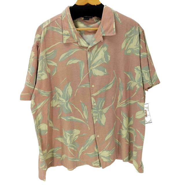 Polo by RALPH LAUREN(ポロバイラルフローレン) USA製 ハイビスカス 総柄 開襟 オープンカラー 鹿の子 S/S シャツ メンズ import：M 【中古】【ブランド古着バズストア】