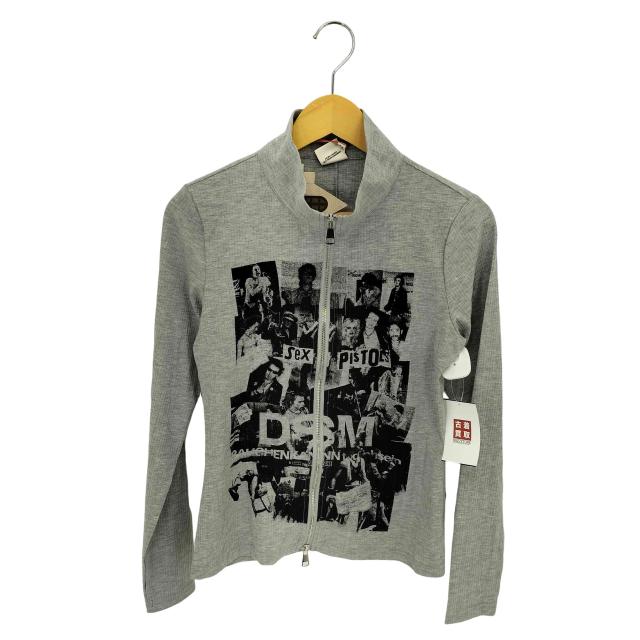 USED古着(ユーズドフルギ) {{DONSMOKE}} ミュージシャンプリント ダブルジップ ロングスリーブ トップス ニットカットソー Y2K レディース import：S 【中古】【ブランド古着バズストア】