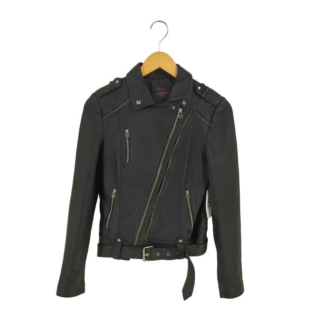 ROBO(ロボ) SHEEP LEATHER ダブルライダースジャケット レディース import：S 【中古】【ブランド古着バズストア】