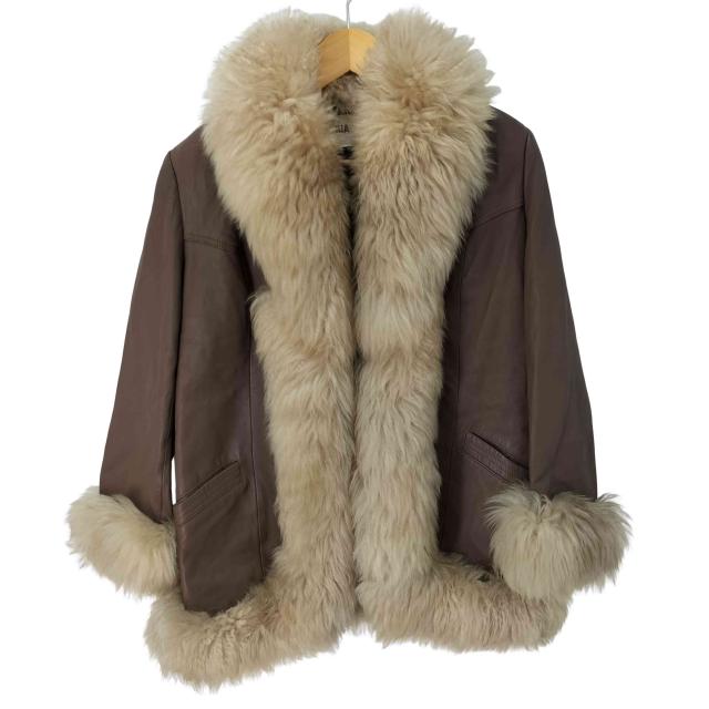 USED古着(ユーズドフルギ) fook ファー レザージャケット レディース JPN：M 【中古】【ブランド古着バズストア】