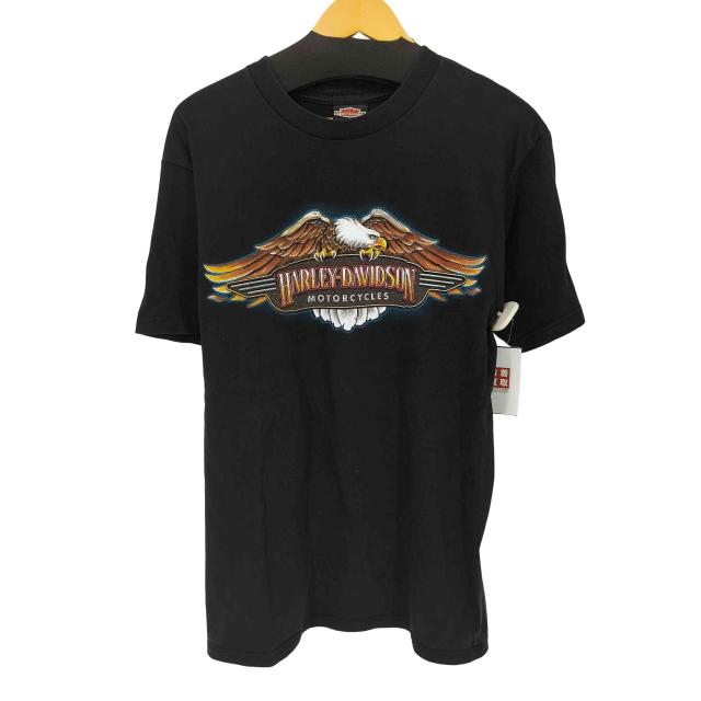 HARLEY-DAVIDSON(ハーレーダビッドソン) 1999コピーライト 90S MADE IN USA イーグルプリント Tシャツ メンズ import：L 【中古】【ブランド古着バズストア】