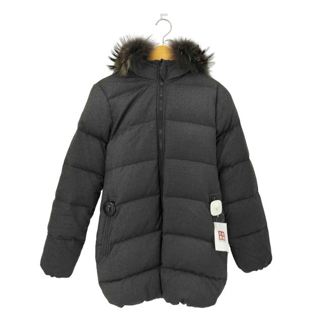 DUVETICA(デュベティカ) KAPPA-WOOL カッパ フーデット ラクーンファー キルティングダウンジャケット レディース  40【中古】【ブランド古着バズストア】