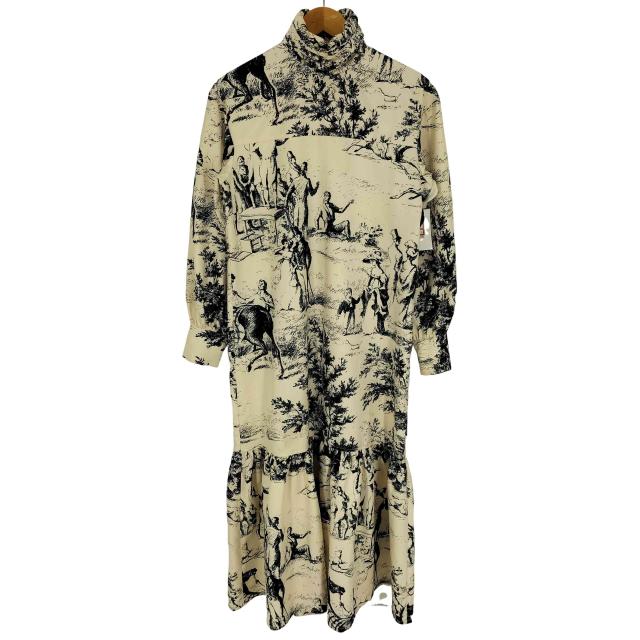 USED古着(ユーズドフルギ) NHOJ JOHN French Scenic Printed Dress フレンチ プリント ドレス ワンピース レディース import：S 【中古】【ブランド古着バズストア】