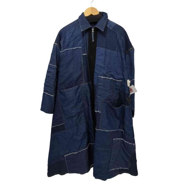 as know as de base(アズノゥアズドゥバズ) 25SS 今できるベストなCOOP マゼコゼ ジップアップ デニムパッチワーク コート レディース JPN：1 【中古】【ブランド古着バズストア】