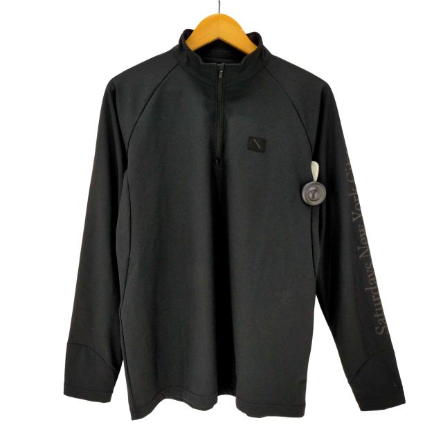 Saturdays NYC(サタデーズニューヨークシティ) 25AW 3D Tricot Half Zip LS Shirt トリコット ハーフ ジップ 長袖 シャツ カットソー ロンT メンズ import：XL 【中古】【ブランド古着バズストア】