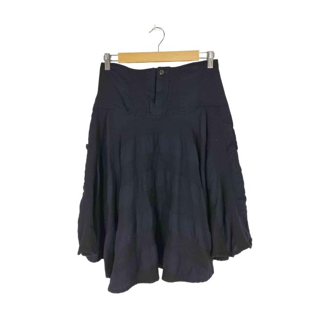 Ys Red Label(ワイズレッドレーベル) 総柄 バックプリーツ ウールスカート レディース JPN：2 【中古】【ブランド古着バズストア】