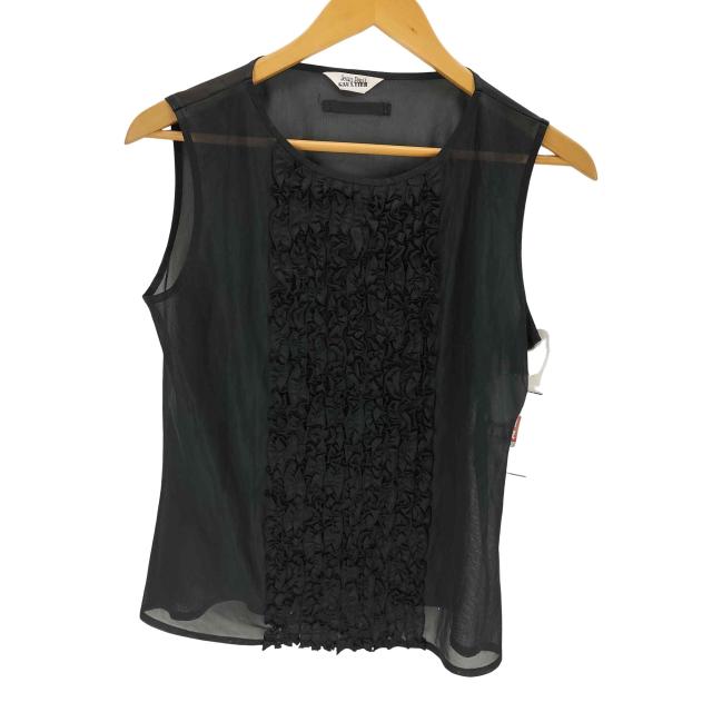 Jean Paul GAULTIER(ジャンポールゴルチエ) シアーノースリーブフリルブラウス レディース 表記無 【中古】【ブランド古着バズストア】