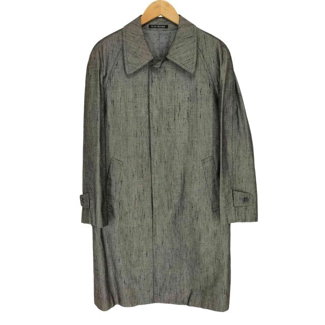 USED古着(ユーズドフルギ) シルク100 比翼ステンカラーコート メンズ 表記無 【中古】【ブランド古着バズストア】