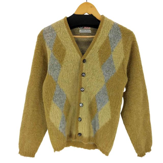 USED古着(ユーズドフルギ) YOUNG BREED by REVERE SHAG-RAC アーガイル モヘアカーディガン メンズ  S【中古】【ブランド古着バズストア】