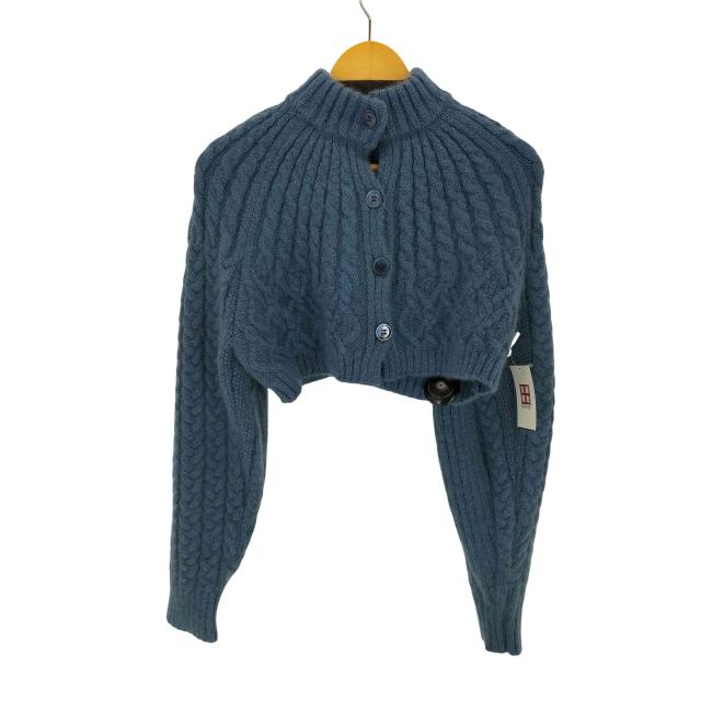 USED古着(ユーズドフルギ) SMEILE エクストラキッドモヘア混 ケーブル編みカーディガン レディース  36【中古】【ブランド古着バズストア】