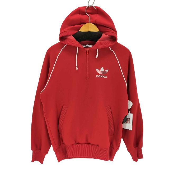 adidas(アディダス) 80s トレフォイルロゴ刺繍 ハーフジップパーカー メンズ JPN：M 【中古】【ブランド古着バズストア】