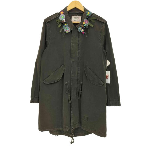 OLLEBOREBLA(アルベロベロ) オレボレブラ ブタさんボタン  製品染め アップリケ ビジュー装飾 M-1951 フィールドコート レディース 表記無 【中古】【ブランド古着バズストア】
