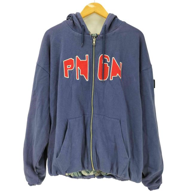 PHINGERIN(フィンガリン) ZIP HOODIE BLUE NAVY ジップフーディー ブルーネイビー メンズ import：XL 【中古】【ブランド古着バズストア】