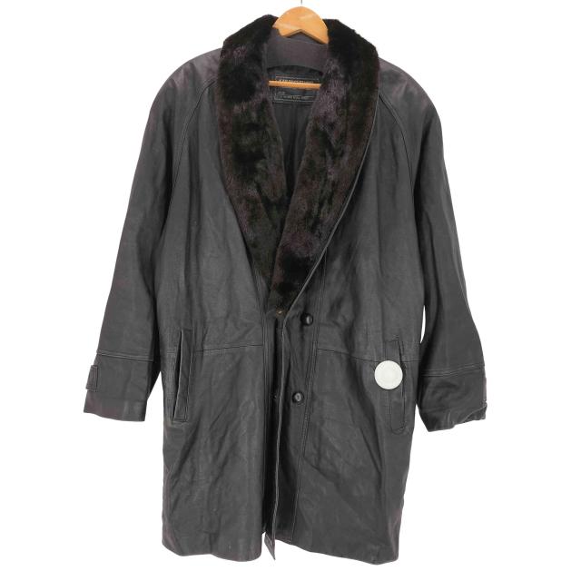 USED古着(ユーズドフルギ) {{KAB BU CLOTHING}} ファー付き レザーコート メンズ 表記無 【中古】【ブランド古着バズストア】