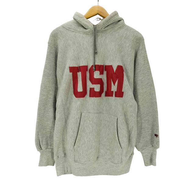 MVP(エムブイピー) 90S USA製 刺繍タグ USM ワッペン リバース 型 プルオーバー パーカー メンズ import：M 【中古】【ブランド古着バズストア】