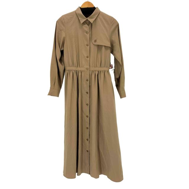 BLUE LABEL CRESTBRIDGE(ブルーレーベルクレストブリッジ) エアリーツイル長袖シャツワンピース レディース JPN：38 【中古】【ブランド古着バズストア】