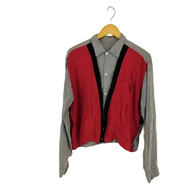 USED古着(ユーズドフルギ) 60s カラー切替ドレスシャツ 襟芯 メンズ 表記無 【中古】【ブランド古着バズストア】