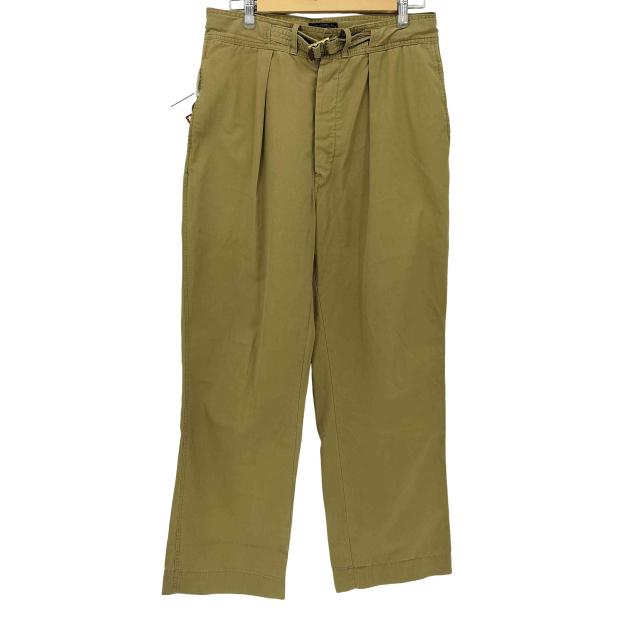 RRL RALPH LAUREN(ダブルアールエルラルフローレン) 90S USA製 ベルテッド タック ポプリンワイドパンツ メンズ  34/32【中古】【ブランド古着バズストア】