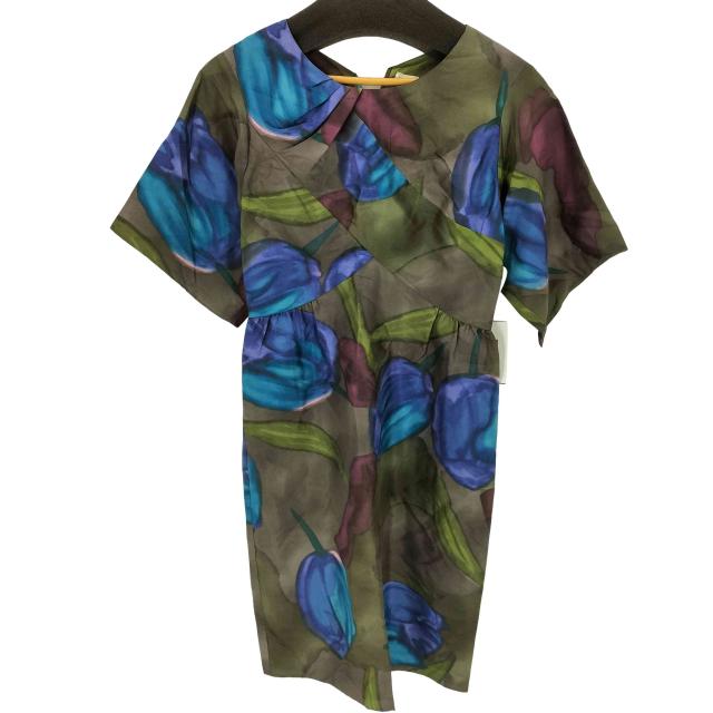 KENZO(ケンゾー) tulip-print mini dress レディース  38【中古】【ブランド古着バズストア】