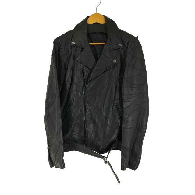 USED古着(ユーズドフルギ) ALL THE WAY 羊革ランダムステッチデザインダブルライダースジャケット メンズ JPN：XL 【中古】【ブランド古着バズストア】