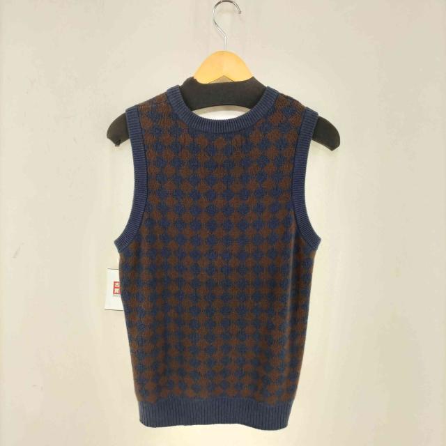 Stussy(ステューシー)  Melange Checker Sweater Vest メンズ  S【中古】【ブランド古着バズストア】 Stussy(ステューシー) Melange Checker Sweater Vest メンズ S【中古