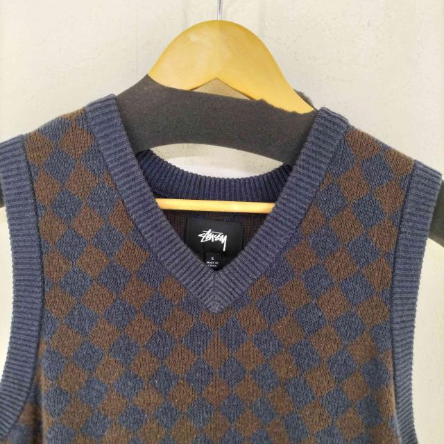 Stussy(ステューシー) Melange Checker Sweater Vest メンズ S【中古