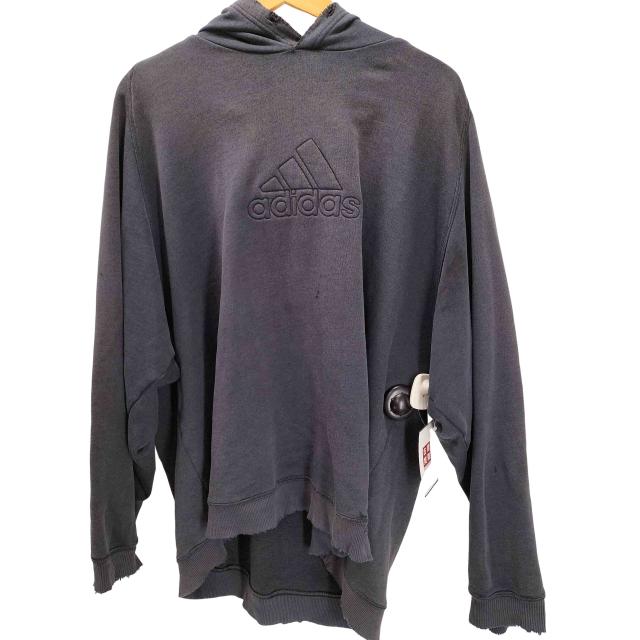 adidas(アディダス) 00S センター パフォーマンス ステッチ ロゴ プルオーバー パーカー 2002年製 ボロ 襤褸 メンズ 表記無 【中古】【ブランド古着バズストア】