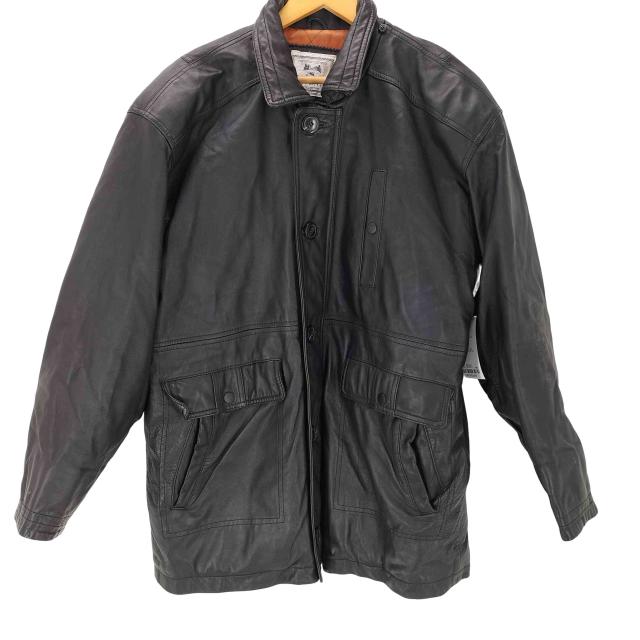 USED古着(ユーズドフルギ) SEVENTY 90S 裏地キルティング 羊革 ラムレザー カーコート メンズ import：M 【中古】【ブランド古着バズストア】