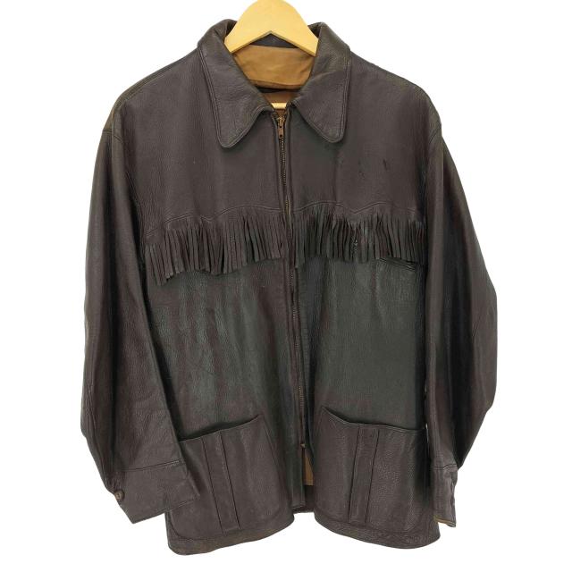 USED古着(ユーズドフルギ) 50S la crosse gloves レザーフリンジジャケット メンズ 表記無 【中古】【ブランド古着バズストア】