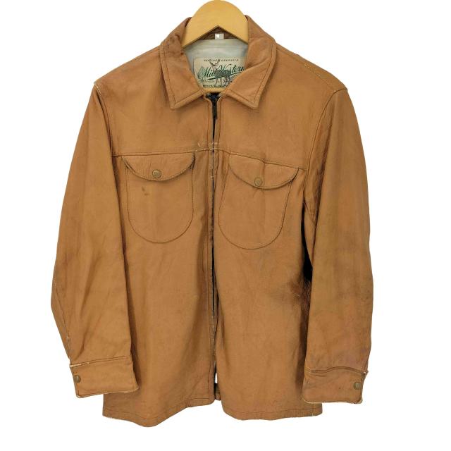 USED古着(ユーズドフルギ) 60S MID-WESTERN CCジップ ディアスキン レザーシャツジャケット メンズ US：38 【中古】【ブランド古着バズストア】