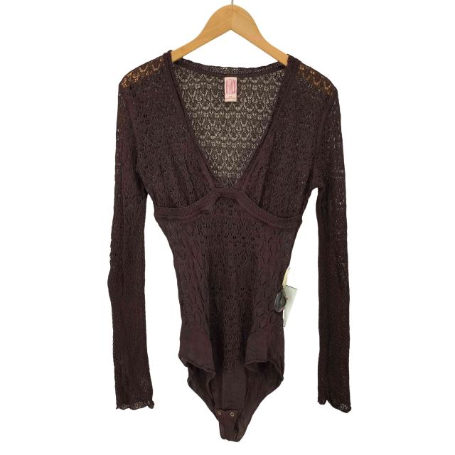 USED古着(ユーズドフルギ) {{FETICO}} 24AW LACE KNIT V-NECK BODYSUITS レディース JPN：2 【中古】【ブランド古着バズストア】