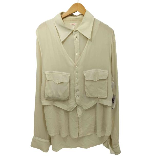 MASU(エムエーエスユー) 19AW LAYERED SILK SHIRTS メンズ 表記無 【中古】【ブランド古着バズストア】