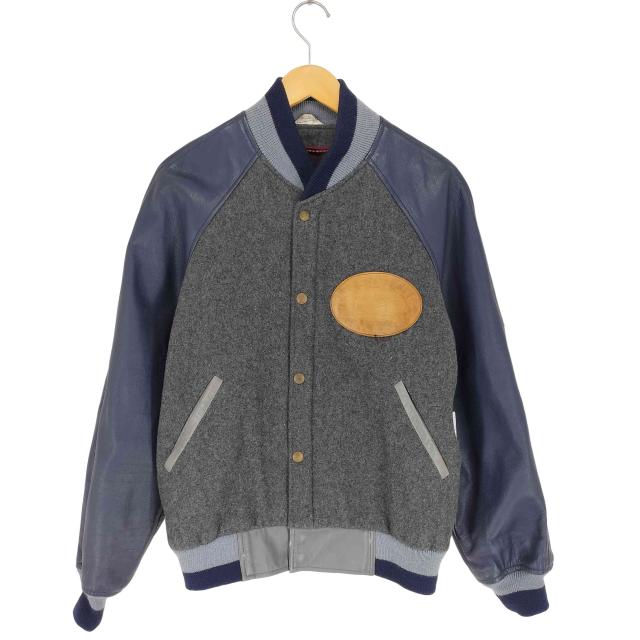 USED古着(ユーズドフルギ) PAIR SLOPE レザー切替 スタジアムジャケット メンズ JPN：M 【中古】【ブランド古着バズストア】