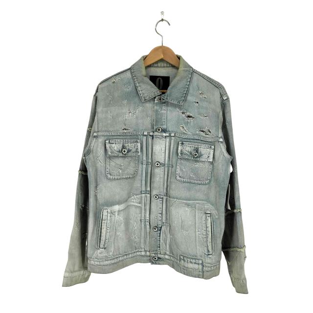 USED古着(ユーズドフルギ) {{ON O FF by TTAGGG}} 2ndTYPE ダメージデニムジャケット import メンズ  XXL【中古】【ブランド古着バズストア】