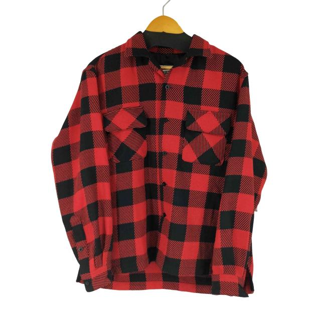 417 by EDIFICE(フォーワンセブンバイエディフィス) バッファローチェック柄 L/S 開襟シャツ メンズ 表記無 【中古】【ブランド古着バズストア】