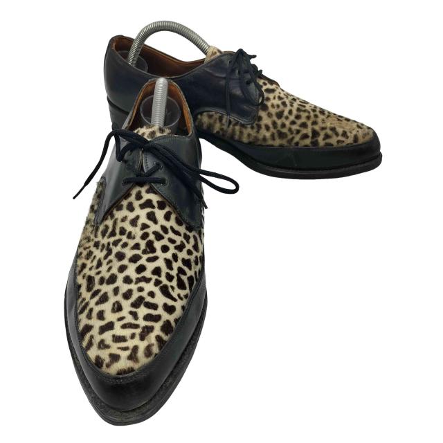 USED古着(ユーズドフルギ) CREEPERS Blue Moon 英国製 レオパード柄 ハラコ レザー シューズ メンズ  B【中古】【ブランド古着バズストア】