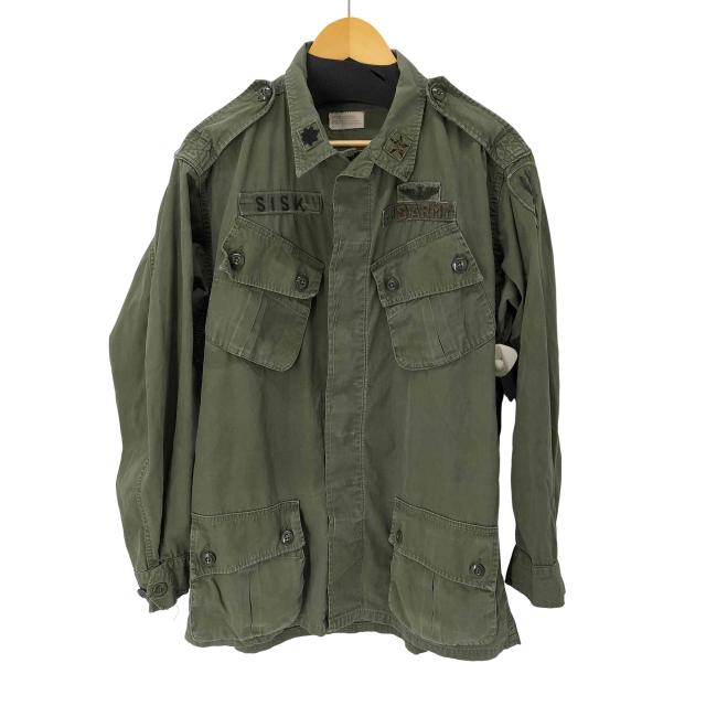 U.S. ARMY(ユーエスアーミー) 63年 1st ジャングルファティーグ ワッペン ファースト ガスフラップ 剥き出しボタン メンズ  LONG MEDIUM【中古】【ブランド古着バズストア】