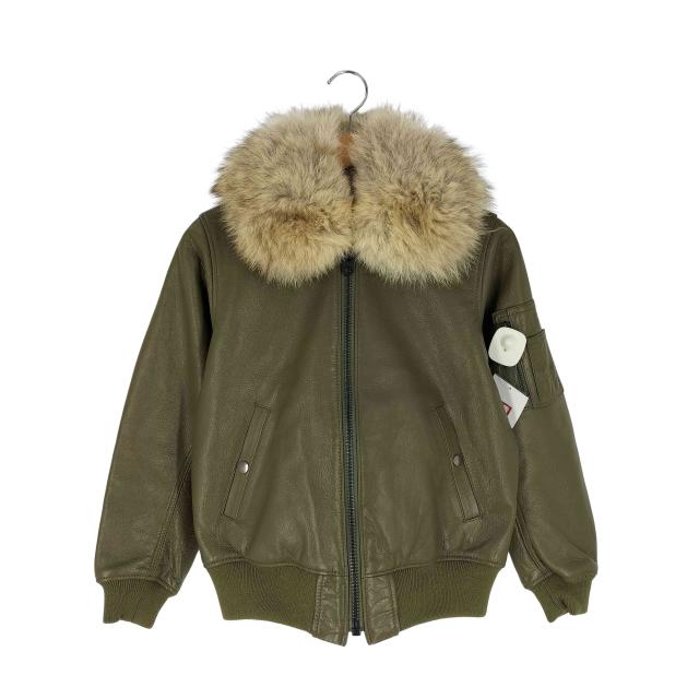 USED古着(ユーズドフルギ) リバーシブル ファー付き カウレザー フライトジャケット レディース  L-M【中古】【ブランド古着バズストア】