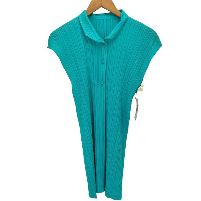 PLEATS PLEASE ISSEY MIYAKE(プリーツプリーズイッセイミヤケ) 16AW プリーツノースリーブ ブラウス レディース JPN：3 【中古】【ブランド古着バズストア】