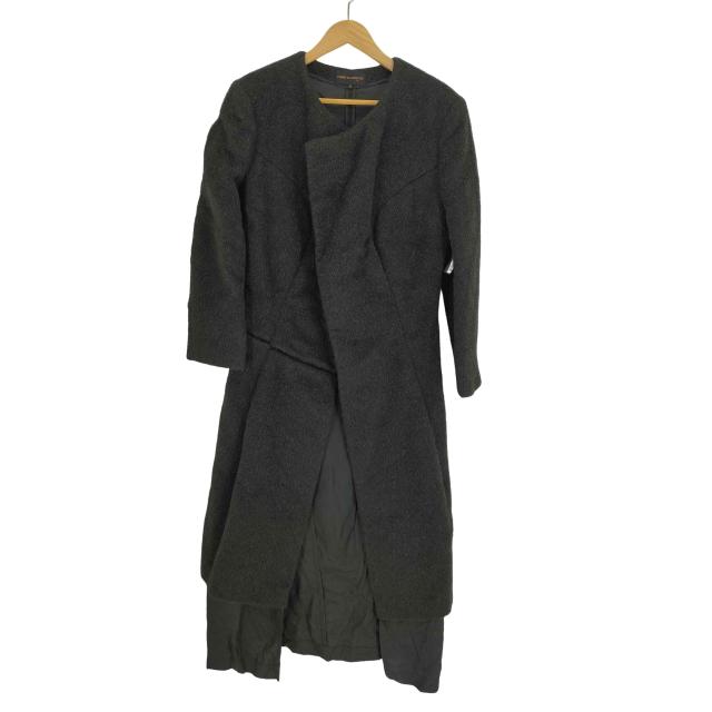 COMME des GARCONS(コムデギャルソン) 90S 97AW adult PUNK アダルトパンク期 コレクションルック10 アルパカ混 変形 レイヤード ロング コート レディース JPN：M 【中古】【ブランド古着バズストア】