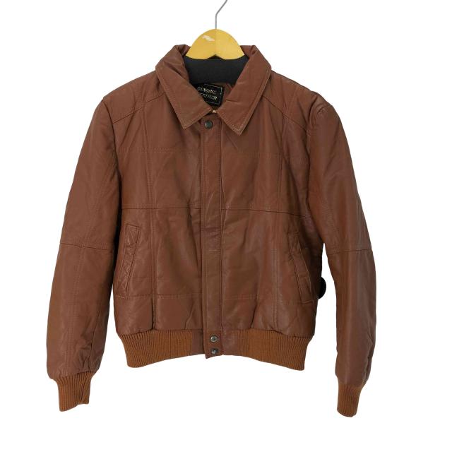 USED古着(ユーズドフルギ) GENUINE LEATHER カウレザー ジャケット メンズ JPN：L 【中古】【ブランド古着バズストア】
