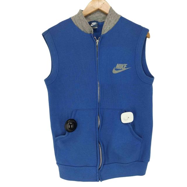 NIKE(ナイキ) 80S 紺タグ MADE IN USA ロゴプリントスウェットベスト EMARジッパー メンズ import：S 【中古】【ブランド古着バズストア】