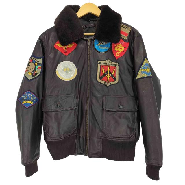 BOLINI(ボリーニ) G-1 牛革 ワッペン刺繍 フライトジャケット メンズ JPN：48 【中古】【ブランド古着バズストア】