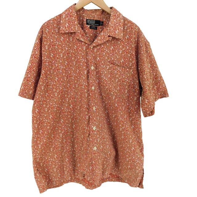 Polo by RALPH LAUREN(ポロバイラルフローレン) ADAMS 花柄 コットン オープンカラーシャツ メンズ import：L 【中古】【ブランド古着バズストア】