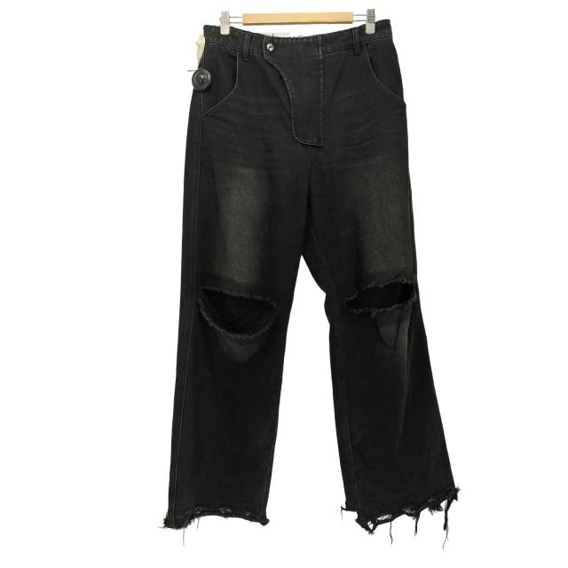 USED古着(ユーズドフルギ) FVVO FREE WORLD ORDER Damage Denim Pants ダメージ デニム メンズ  M【中古】【ブランド古着バズストア】