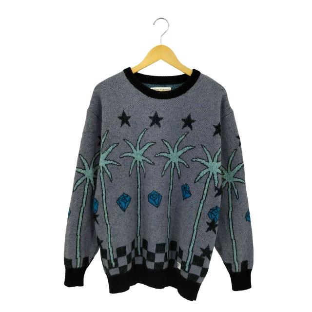 WACKO MARIA(ワコマリア) × 世界平和プロジェクト MOHAIR BLEND CREW NECK SWEATER TYPE-3 モヘアブレンド クルーネック ニット セーター メンズ  M【中古】【ブランド古着バズストア】