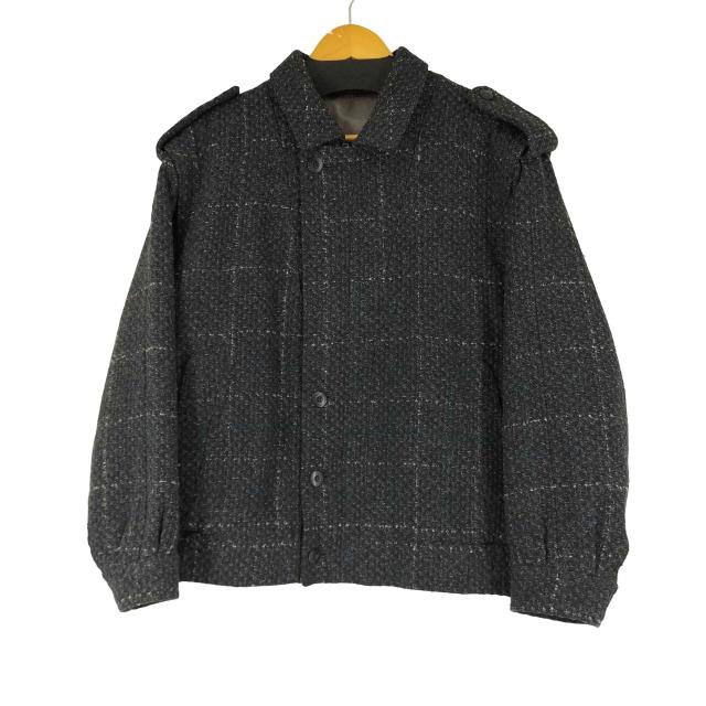 USED古着(ユーズドフルギ) 裏地シルク チェックウールブルゾン メンズ  25【中古】【ブランド古着バズストア】