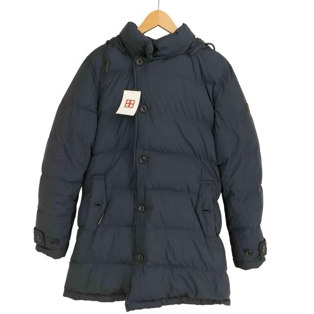 AIGLE(エーグル) WINDSTOPPER ウィンドストッパー ファーフード付 ブラックウォッチダウンコート メンズ import：L 【中古】【ブランド古着バズストア】