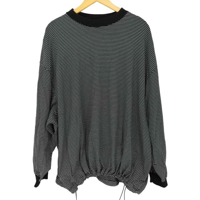 is-ness(イズネス) BALLOON STRIPES LONG SLEEVE T SHIRT メンズ import：L 【中古】【ブランド古着バズストア】